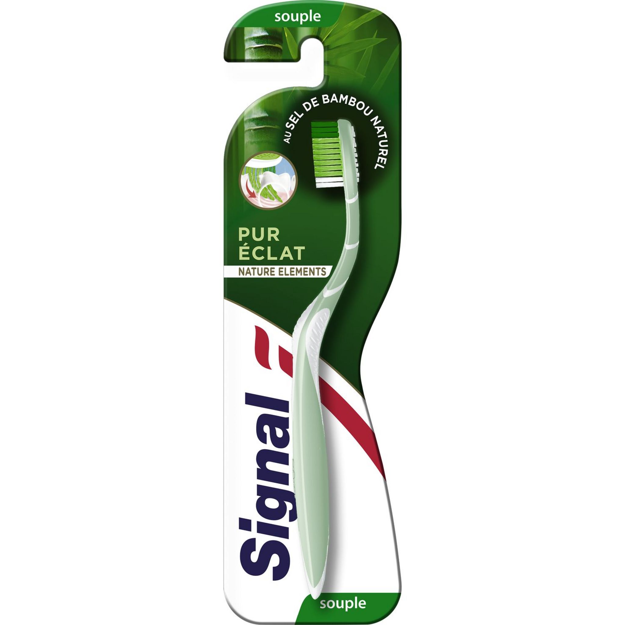 SIGNAL Signal brosse à dents nature bamboo souple pas cher - Auchan.fr