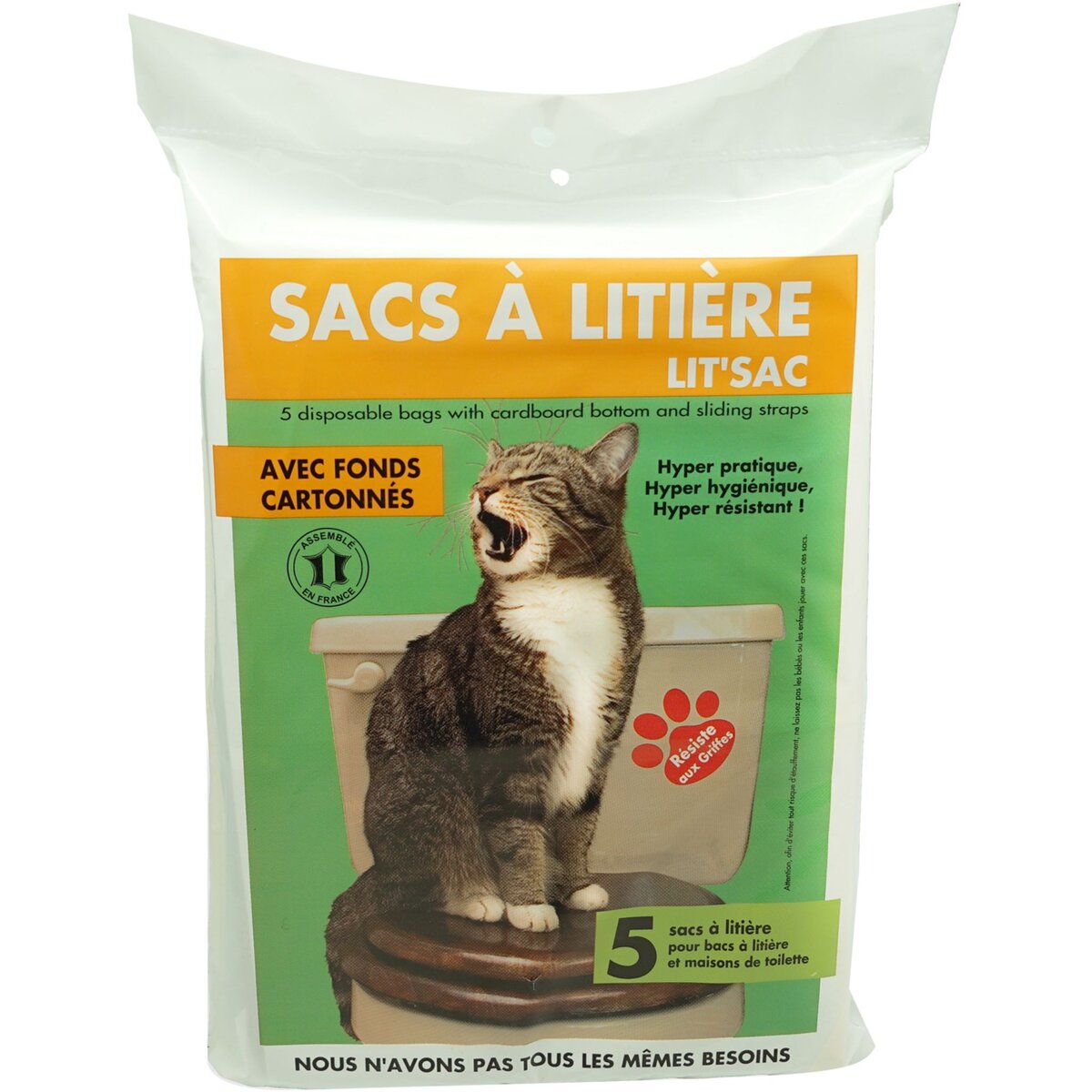 OLISAC Sacs à litière jetables 5 pièces pas cher - Auchan.fr