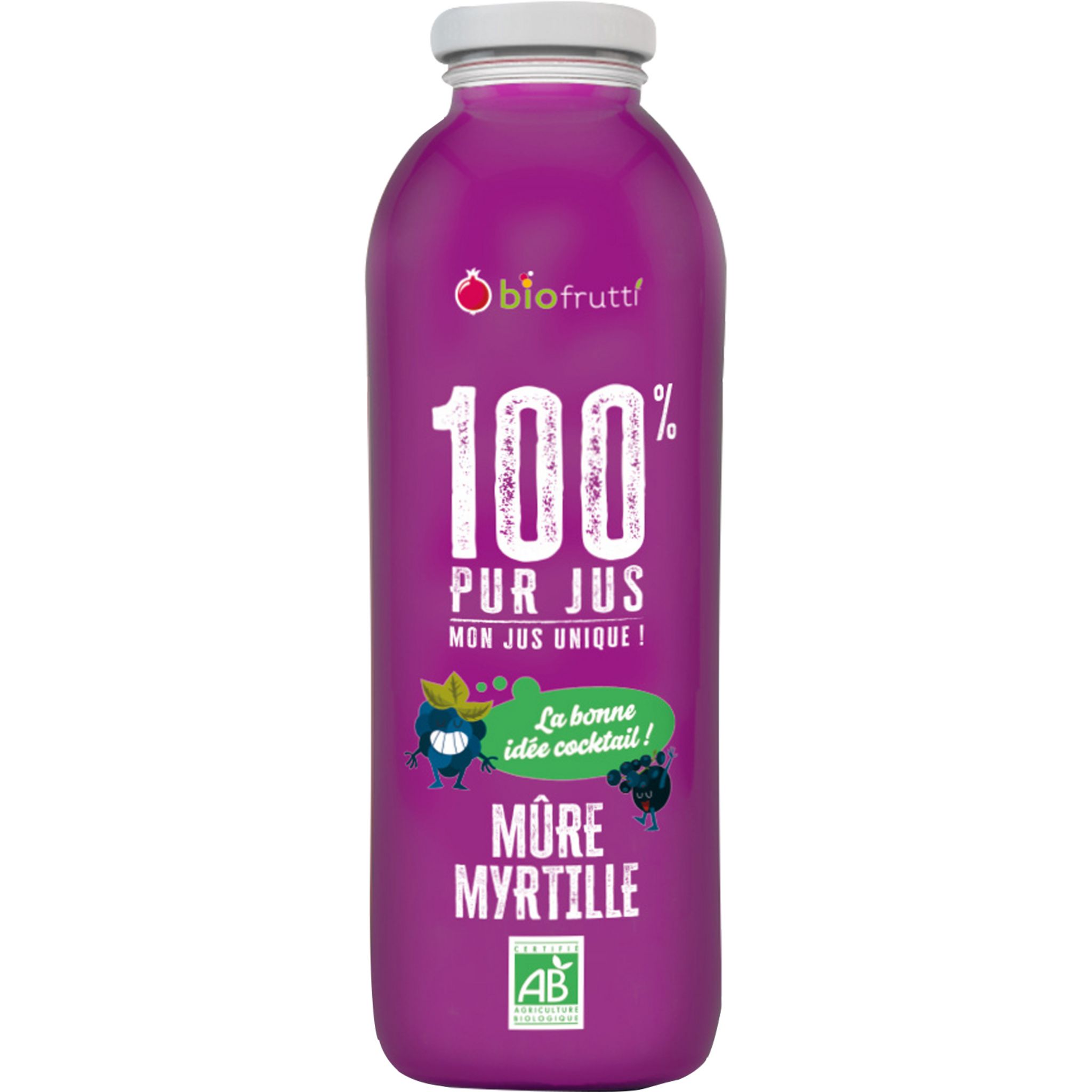 BIOFRUTTI Pur jus de mûre myrtille 70cl pas cher - Auchan.fr