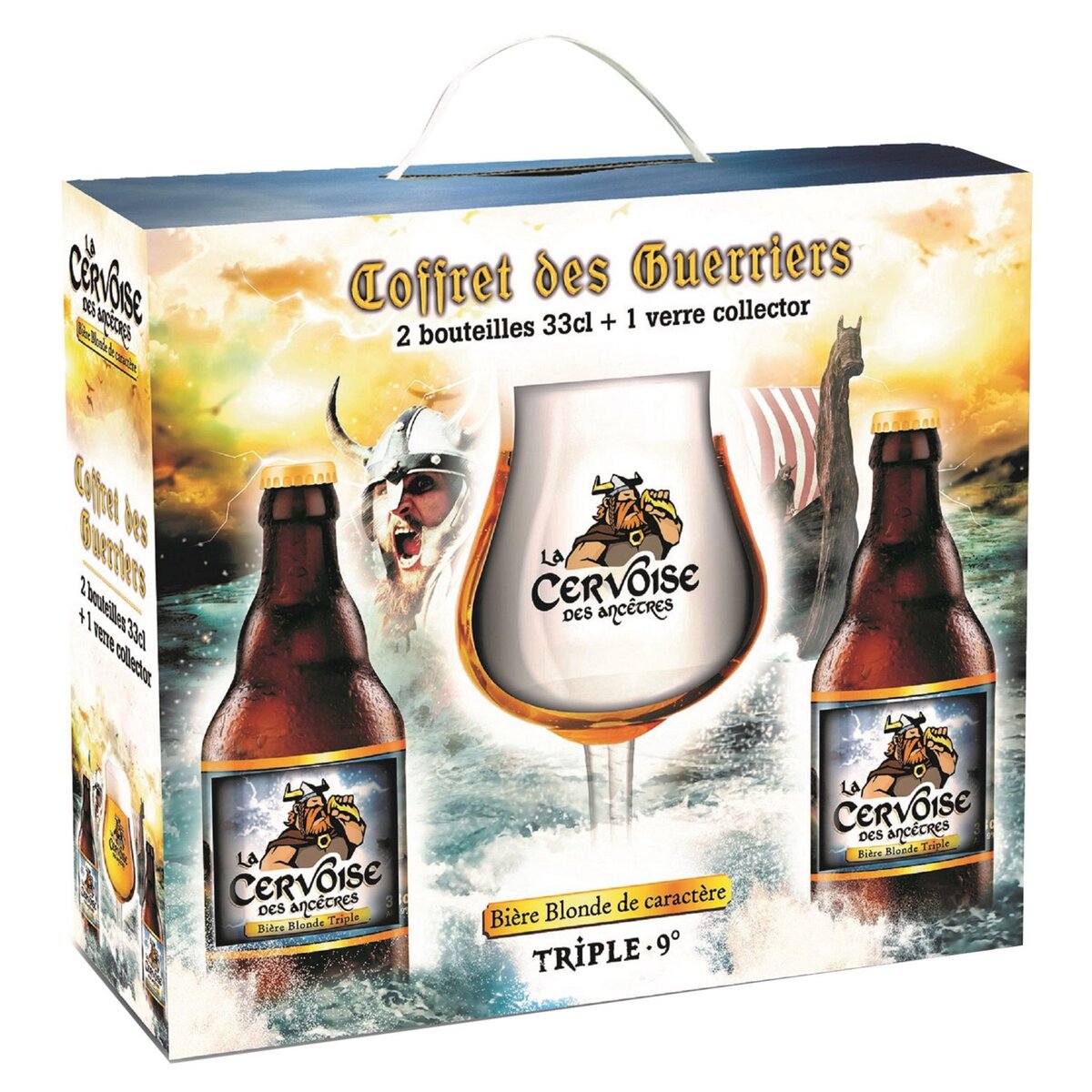 LA CERVOISE Cervoise des Ancêtres bière 9° -2x33cl +1 verre pas cher ...