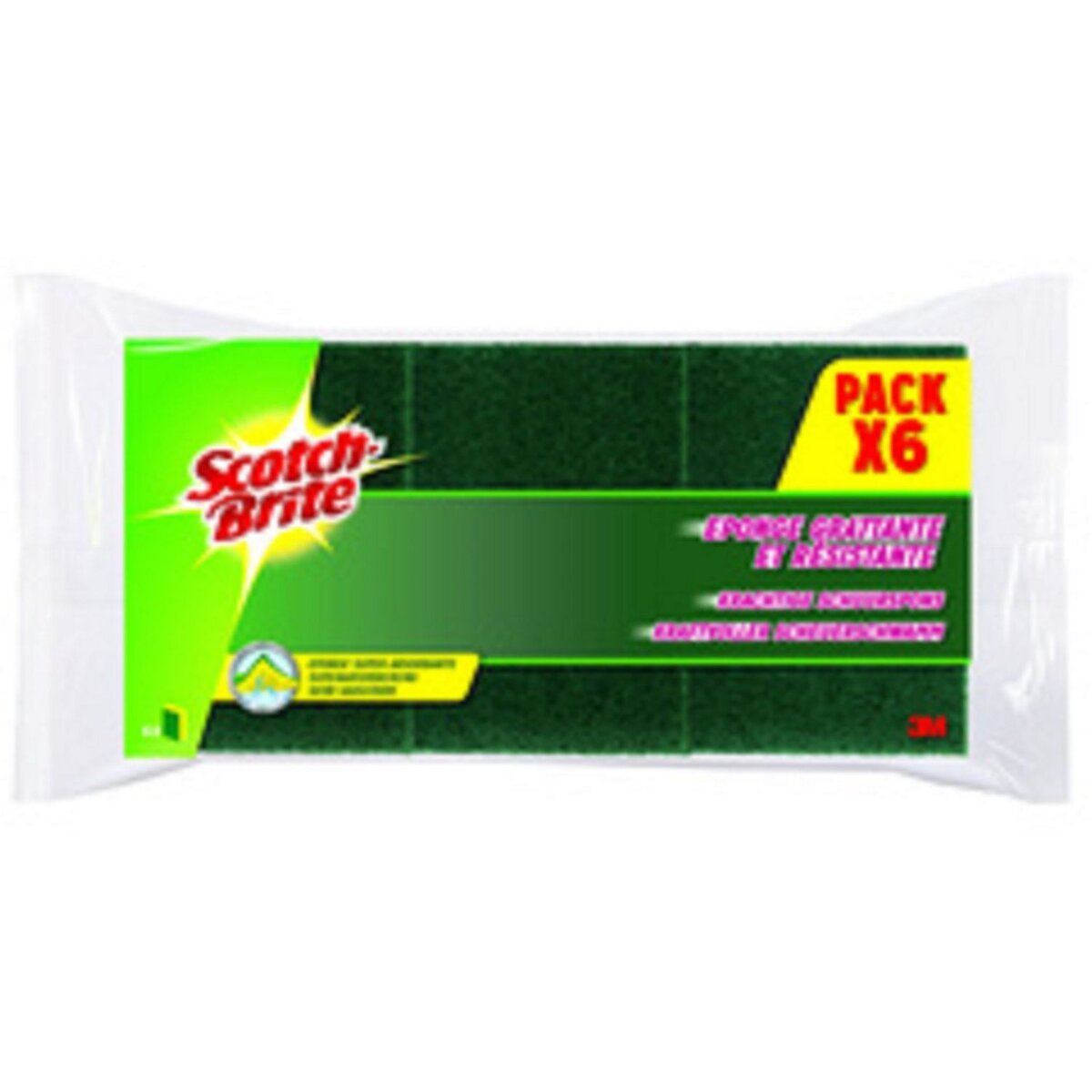 SCOTCH BRITE Scotch Brite éponge grattante pack vert x6 pas cher ...
