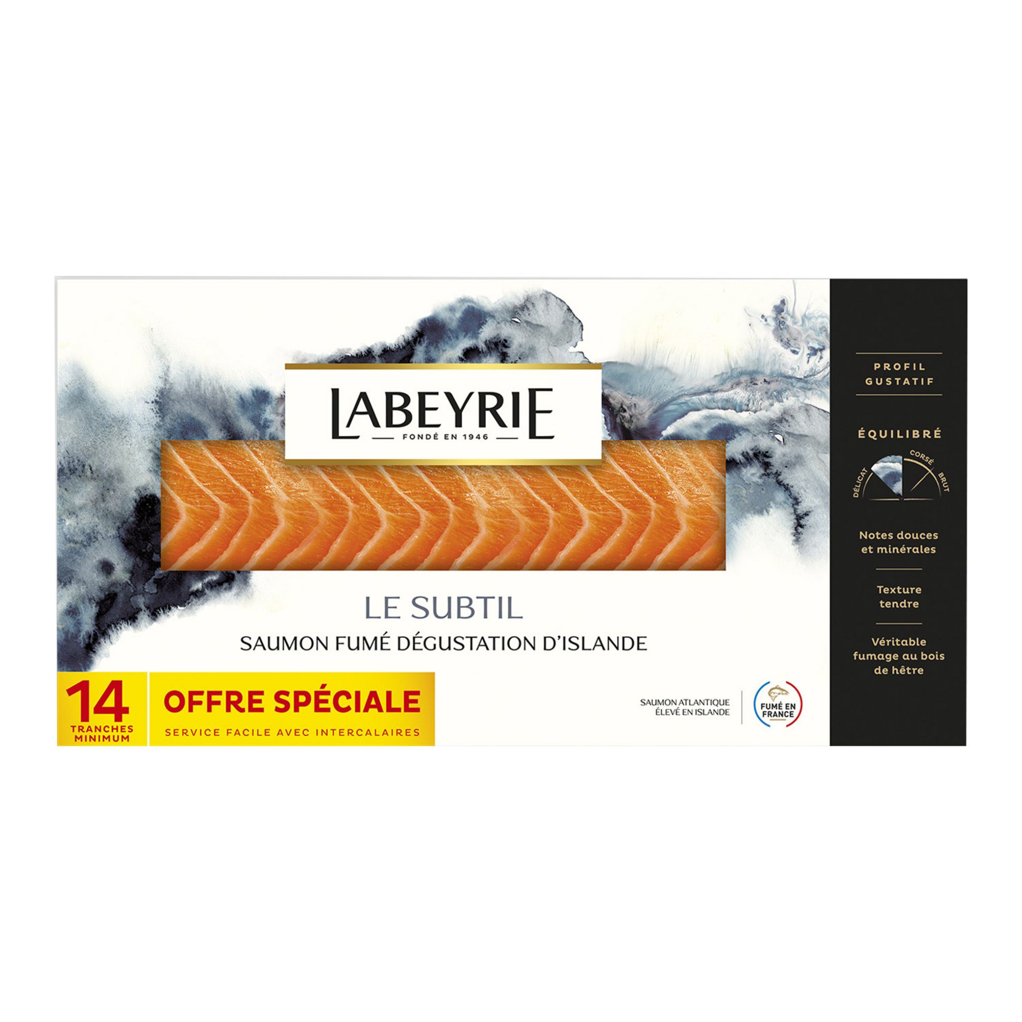 LABEYRIE Saumon fumé d'Islande 14 tranches 400g pas cher - Auchan.fr