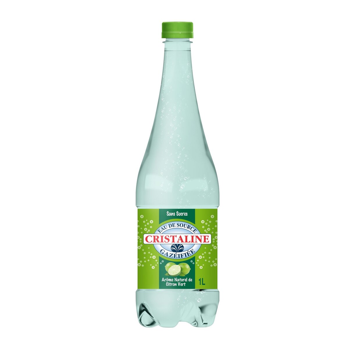 CRISTALINE Eau de source gazeuse aromatisée citron vert 1l pas cher ...