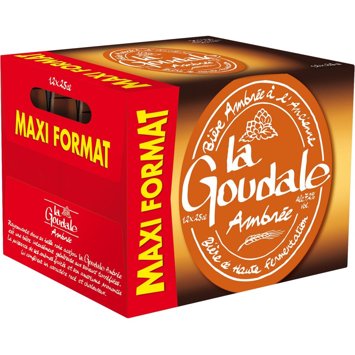 LA GOUDALE Bière ambrée à l'ancienne 7,2% 12x25cl pas cher - Auchan.fr