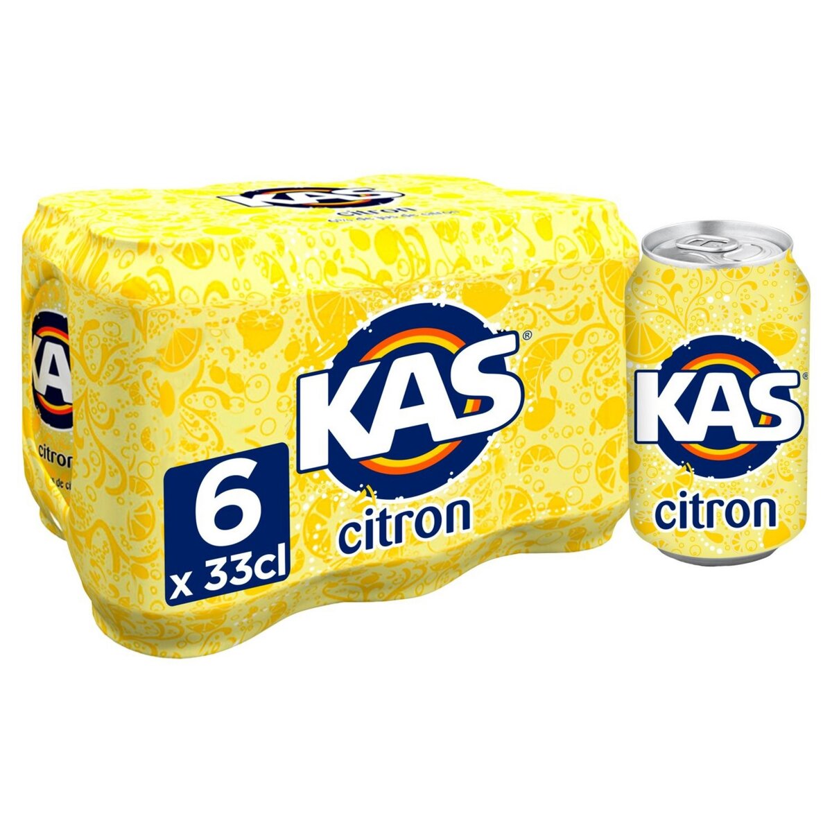 KAS Boisson gazeuse aromatisée au citron boîte 6x33cl pas cher - Auchan.fr