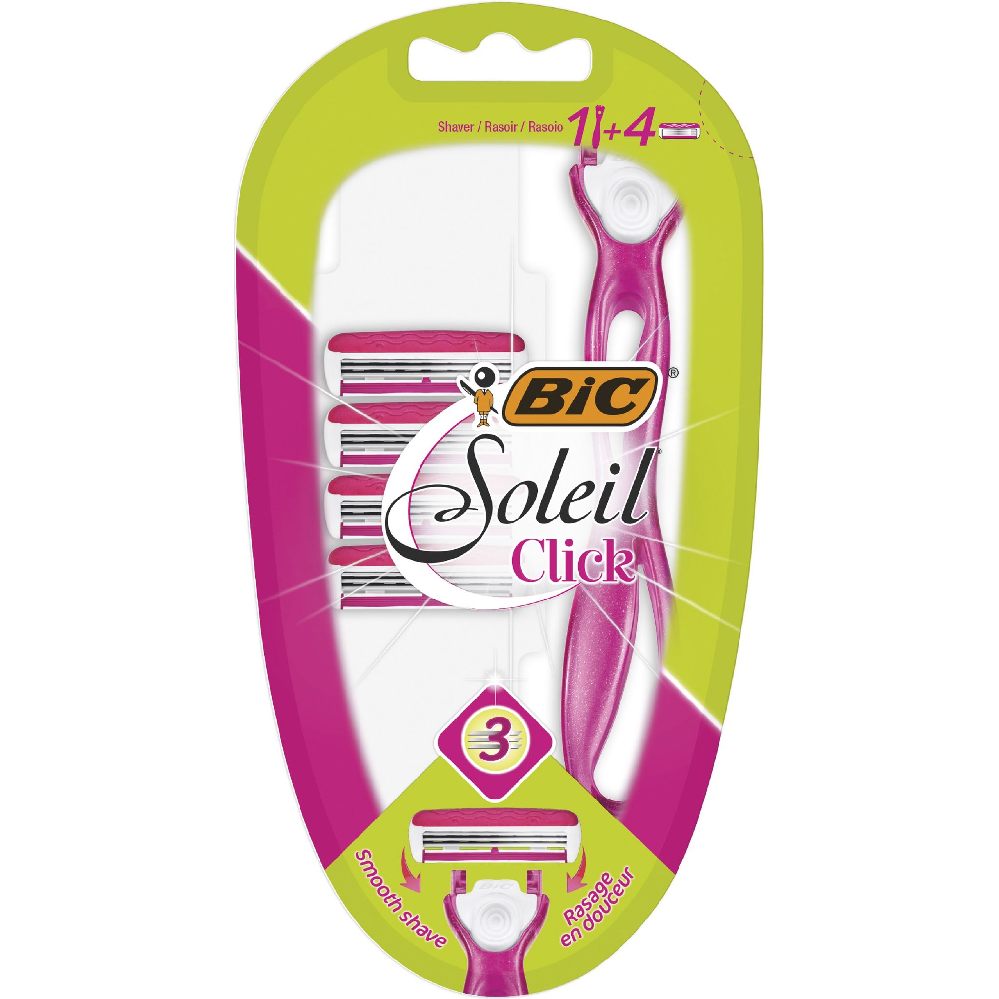 BIC Soleil Click rasoirs rechargeable 4 recharges 1 rasoir pas cher ...