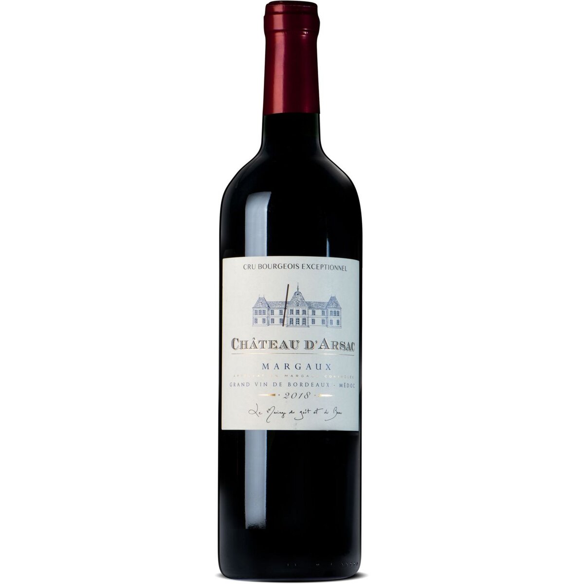 Vin rouge AOP Margaux Château D'Arsac 2018 75cl pas cher - Auchan.fr