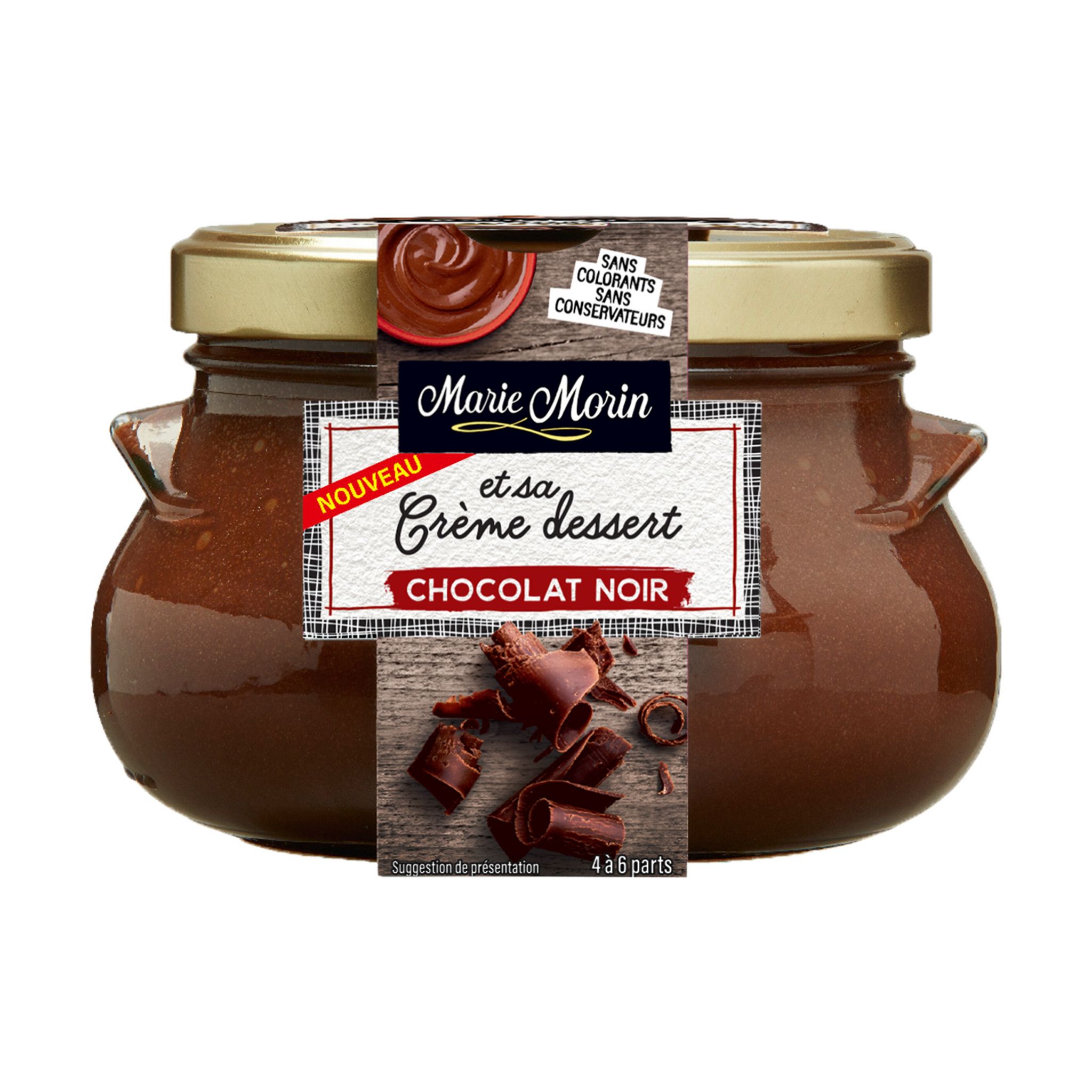 MARIE MORIN Crème dessert chocolat noir 4 à 6 portions 500g pas cher ...