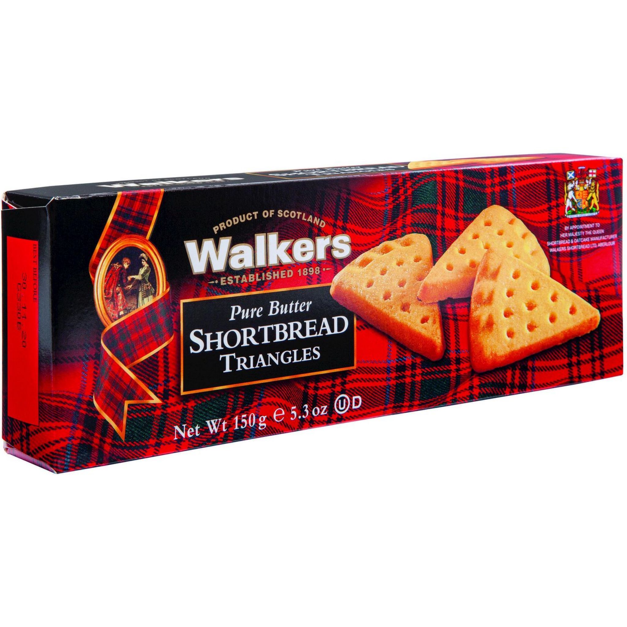 WALKERS Shortbread triangles biscuits pur beurre 150g pas cher - Auchan.fr