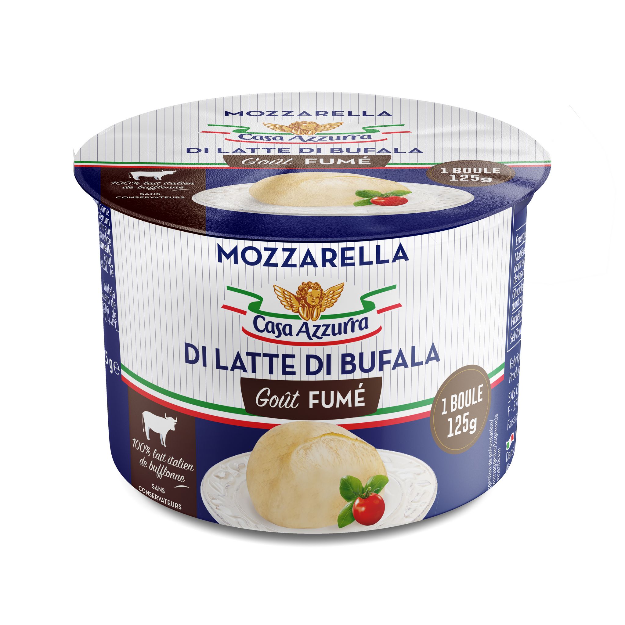 CASA AZZURRA Mozzarella di latte di Buffala goût fumé 125g pas cher ...