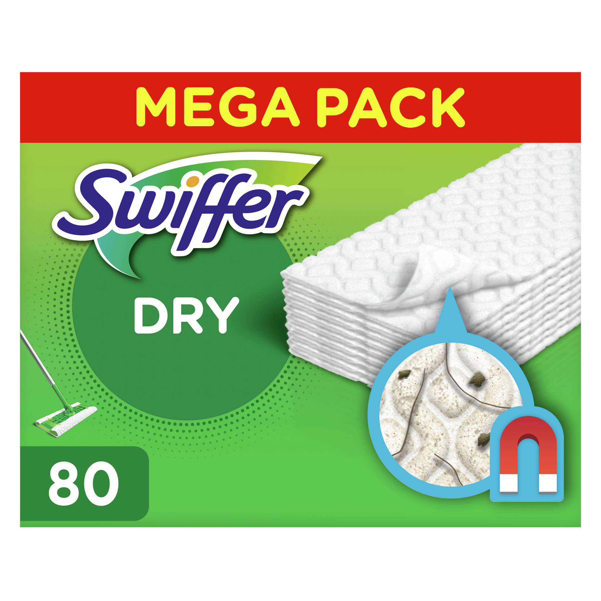 SWIFFER Dry Recharge lingettes 80 pièces pas cher - Auchan.fr