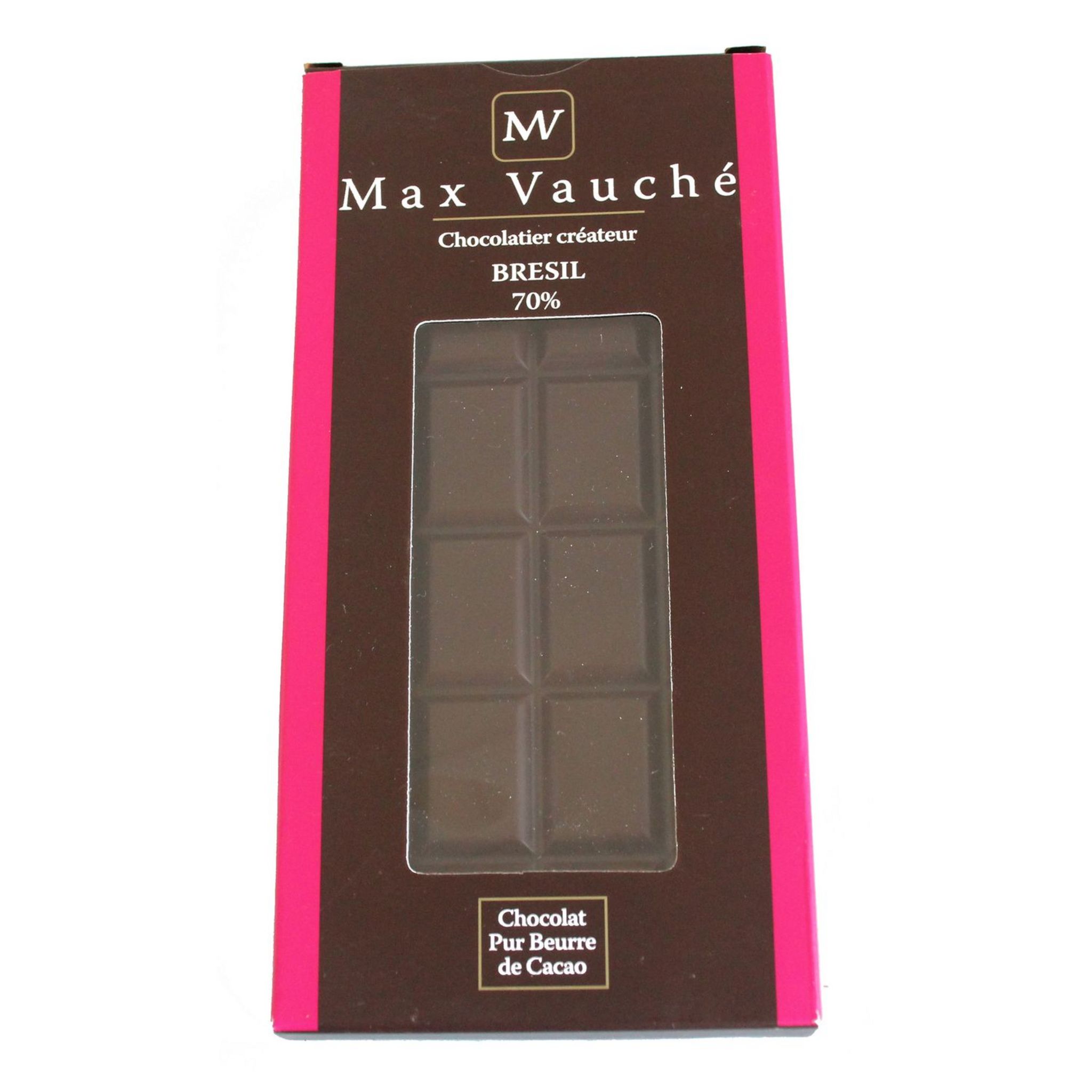 MAX VAUCHE Tablette de chocolat noir Brésil 70% 100g pas cher - Auchan.fr
