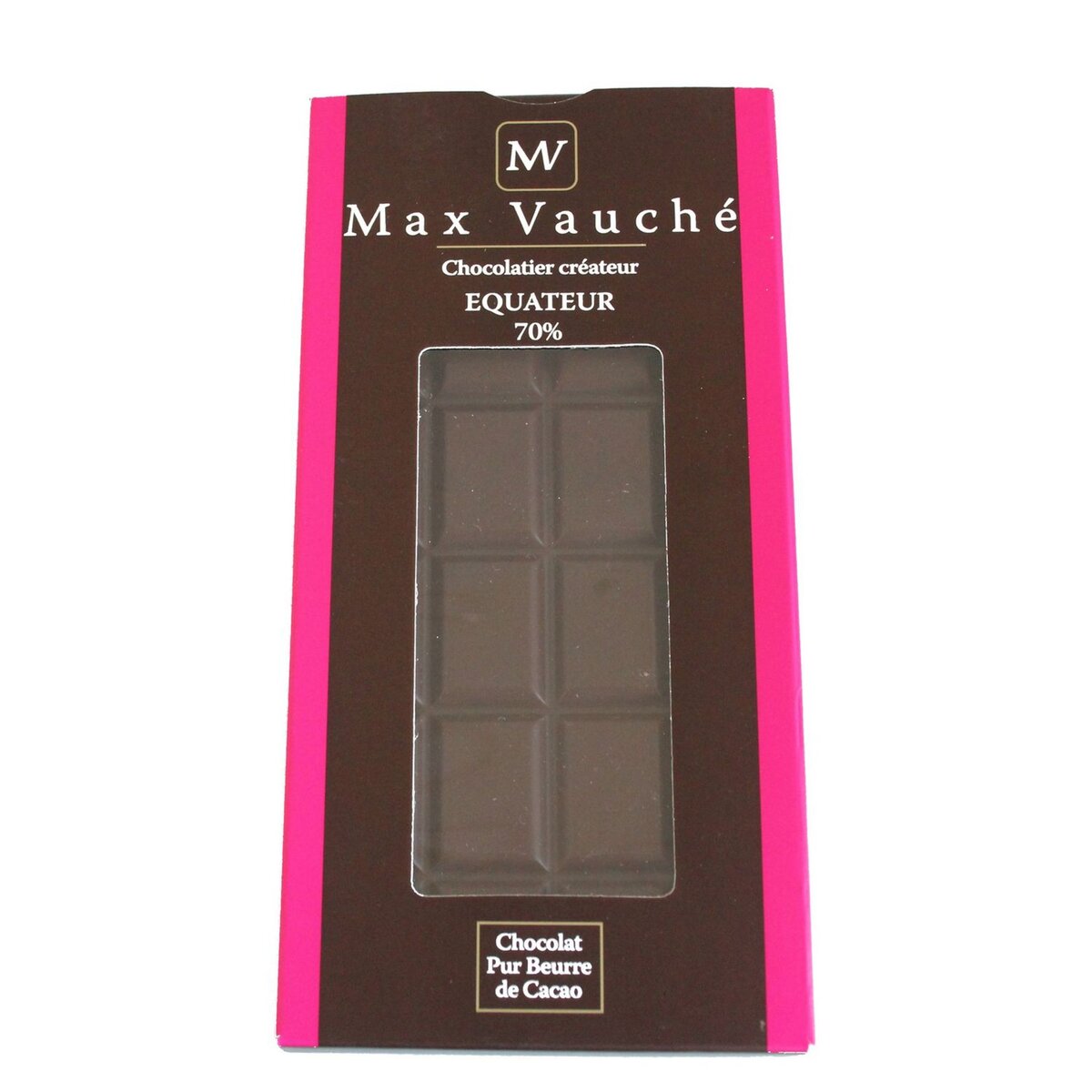MAX VAUCHE Tablette de chocolat noir Equateur 75% 100g pas cher - Auchan.fr