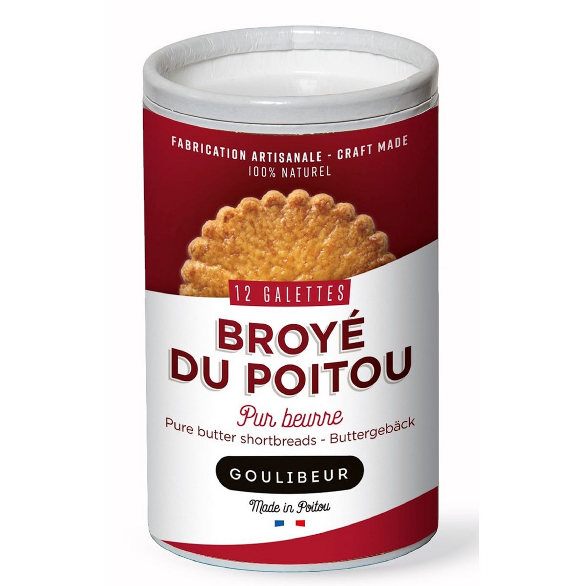 GOULIBEUR Galettes broyé du Poitou pur beurre 12 galettes 220g pas cher ...