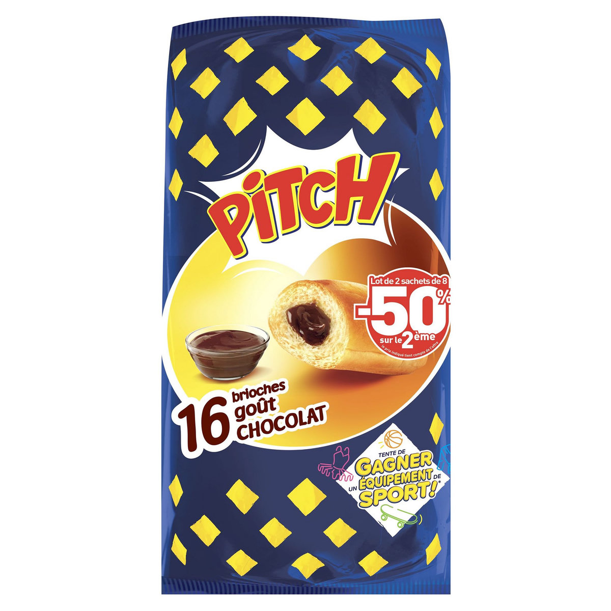 PITCH Brioches goût chocolat 2 paquets 2x8 brioches pas cher - Auchan.fr