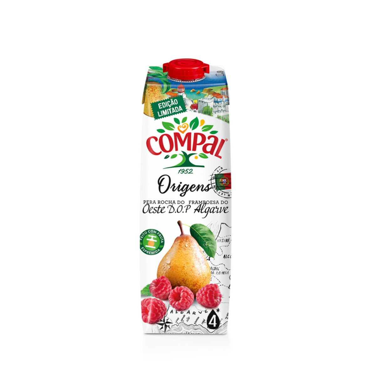 COMPAL Jus de poire et framboise 1l pas cher - Auchan.fr