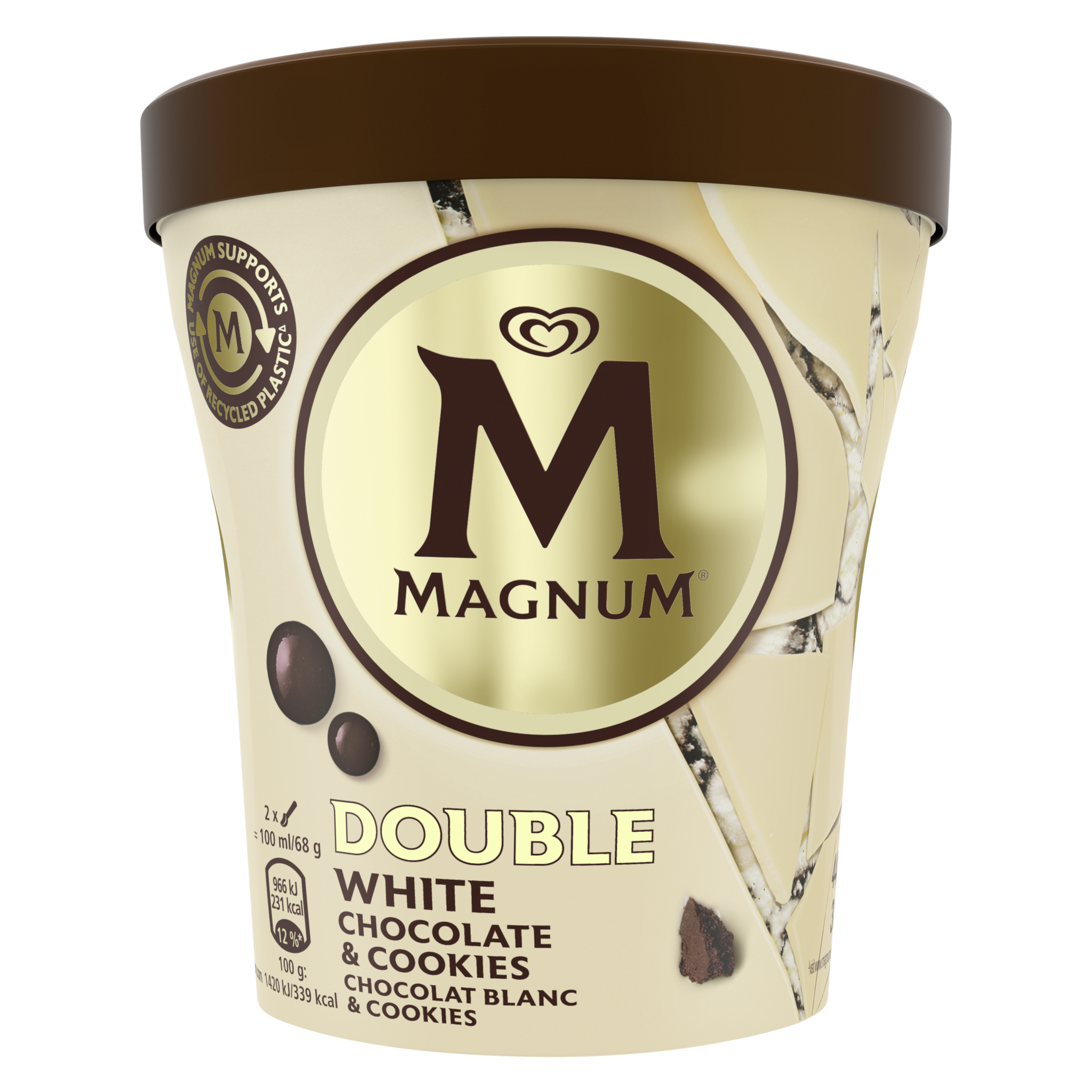 MAGNUM Pot de crème glacée cookie et chocolat blanc 300g pas cher ...
