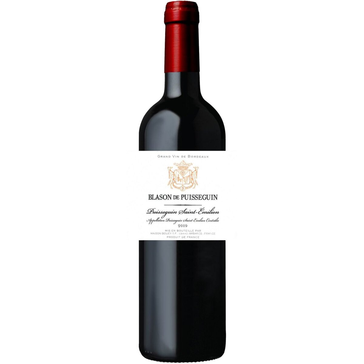 Vin rouge AOP Puisseguin-Saint-Emilion grand vin de Bordeaux Blason De ...