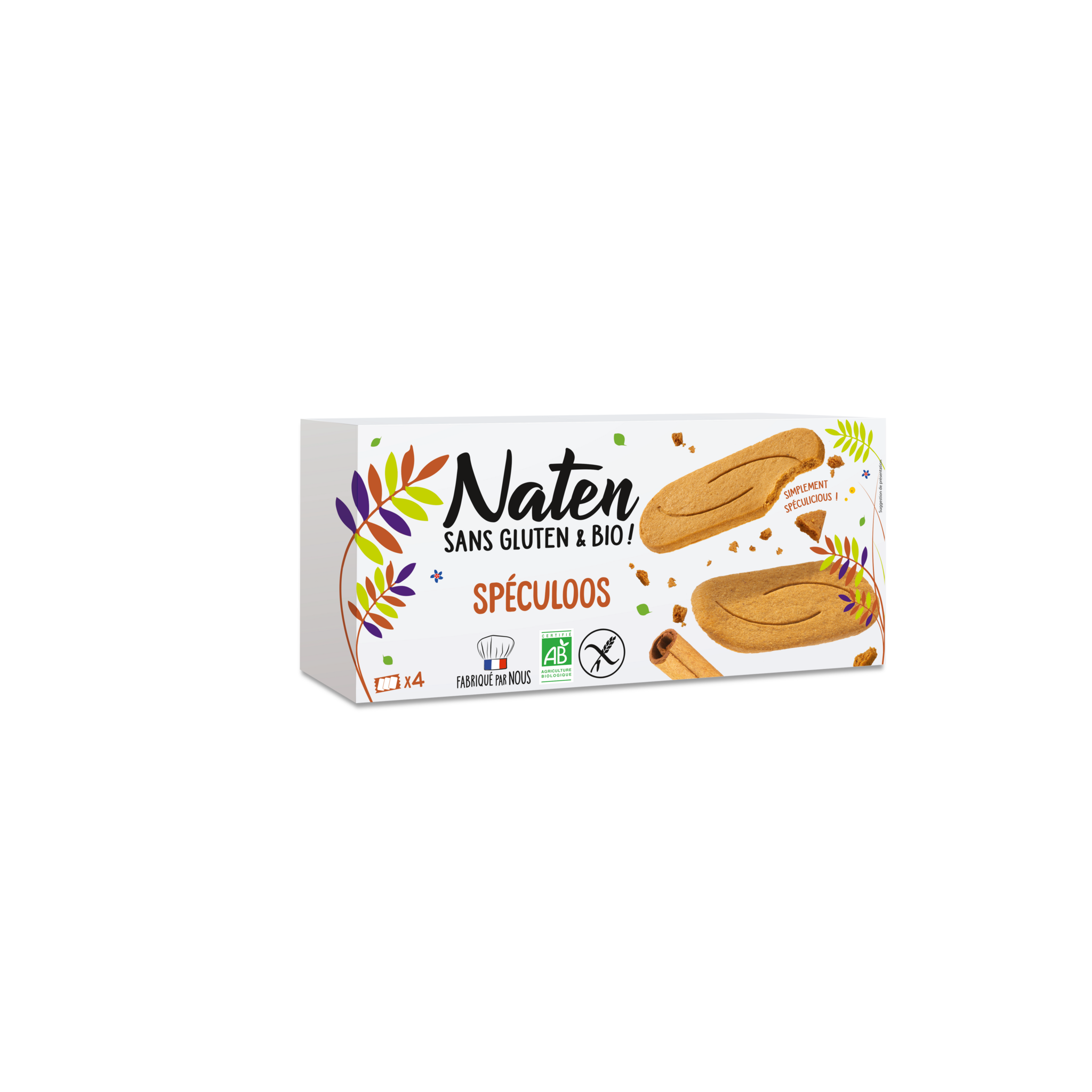 NATEN Spéculoos sans gluten & bio 4 biscuits 120g pas cher - Auchan.fr