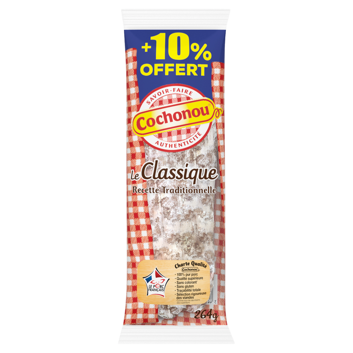 COCHONOU Le Classique saucisson sec recette traditionnelle 240g +10% ...