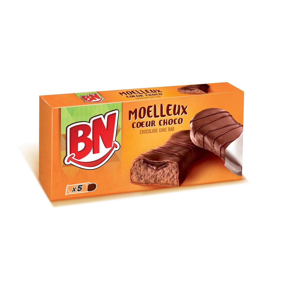 BN Gâteau moelleux coeur chocolat 5 gâteaux 170g pas cher - Auchan.fr