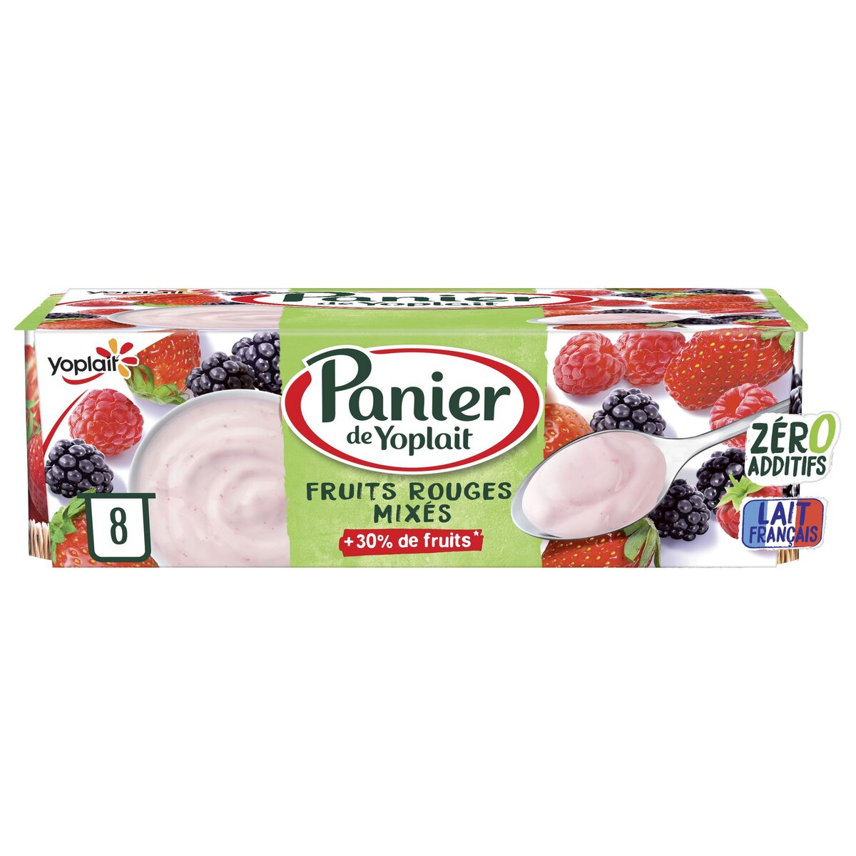 PANIER DE YOPLAIT Yaourts aux fruits rouges mixés 8x125g pas cher ...
