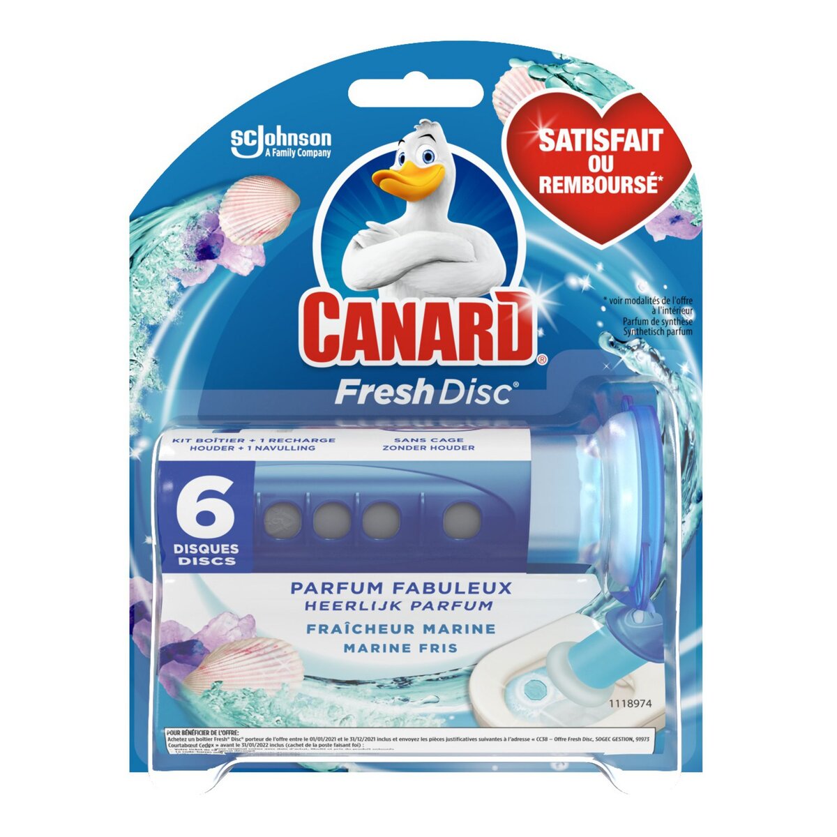 CANARD Fresh Disc disques WC fraîcheur marine 6 disques pas cher ...