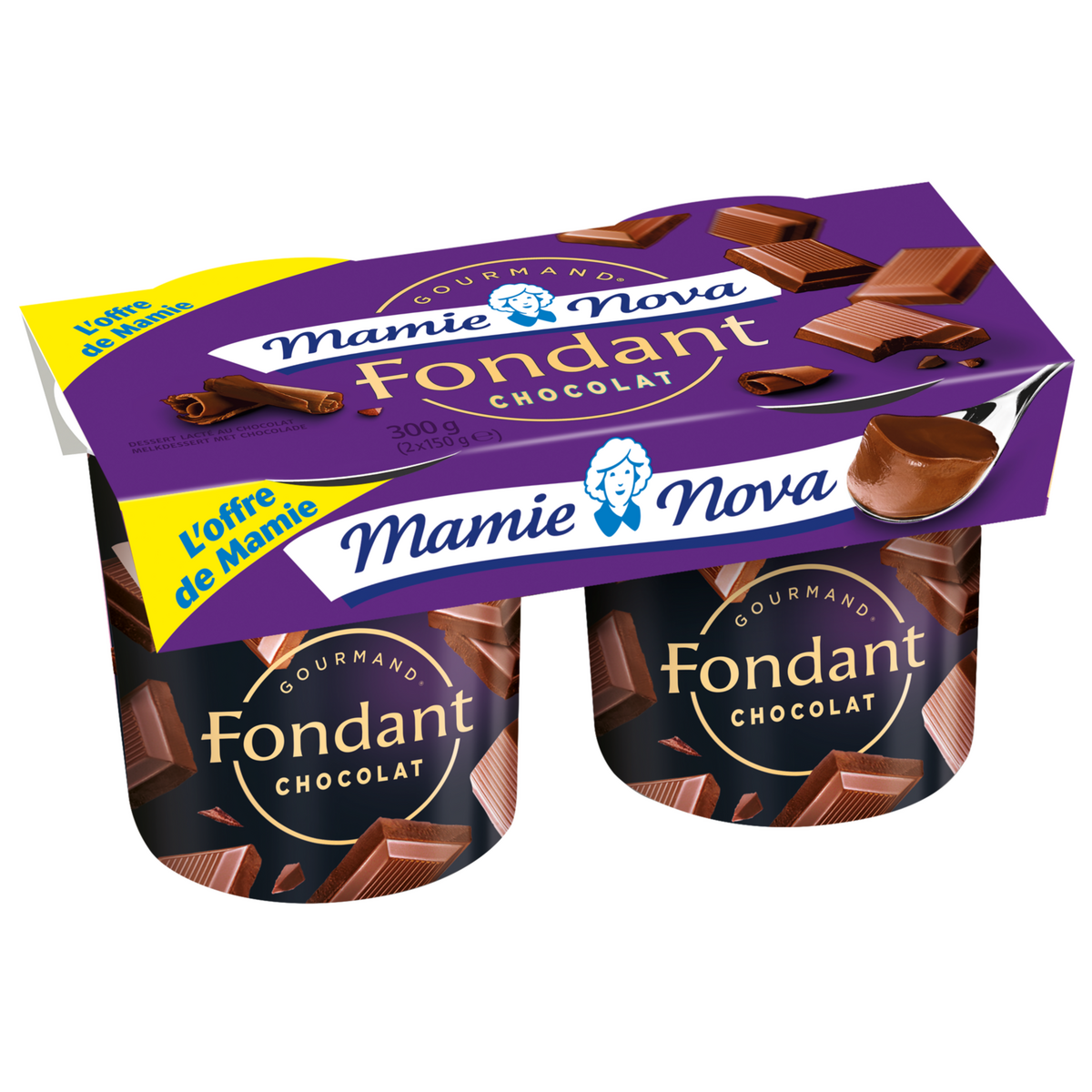 MAMIE NOVA Fondant - Dessert au chocolat 2x150g pas cher - Auchan.fr