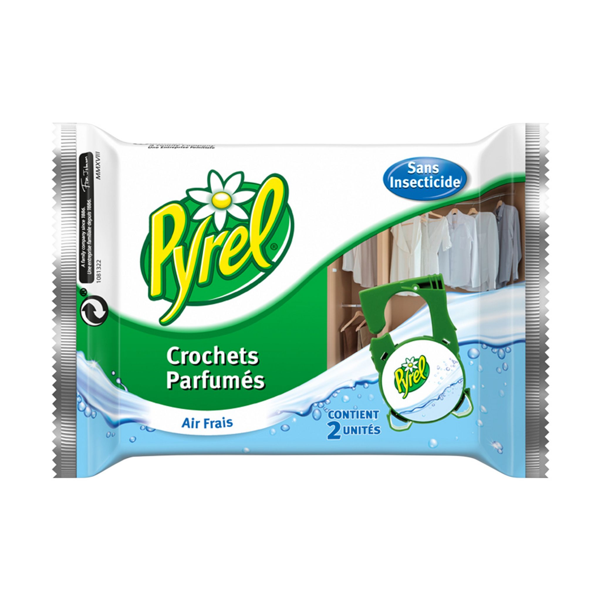 PYREL Crochets parfumés air frais 2 pièces pas cher - Auchan.fr