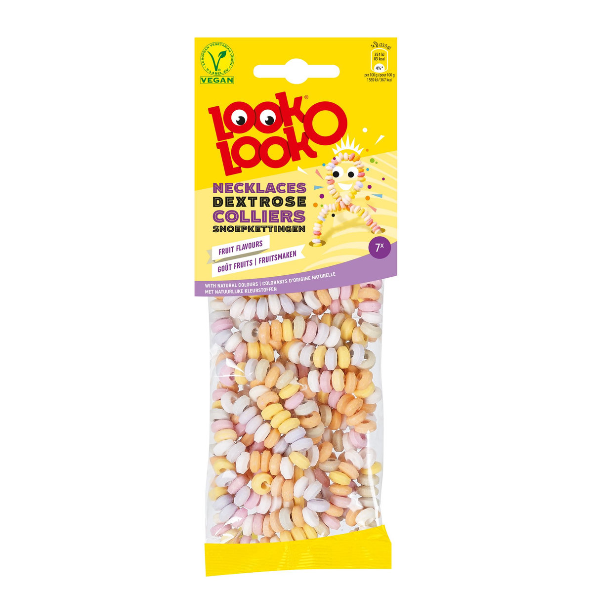 LOOK O LOOK Bonbons en collier goût fruits 155g pas cher - Auchan.fr