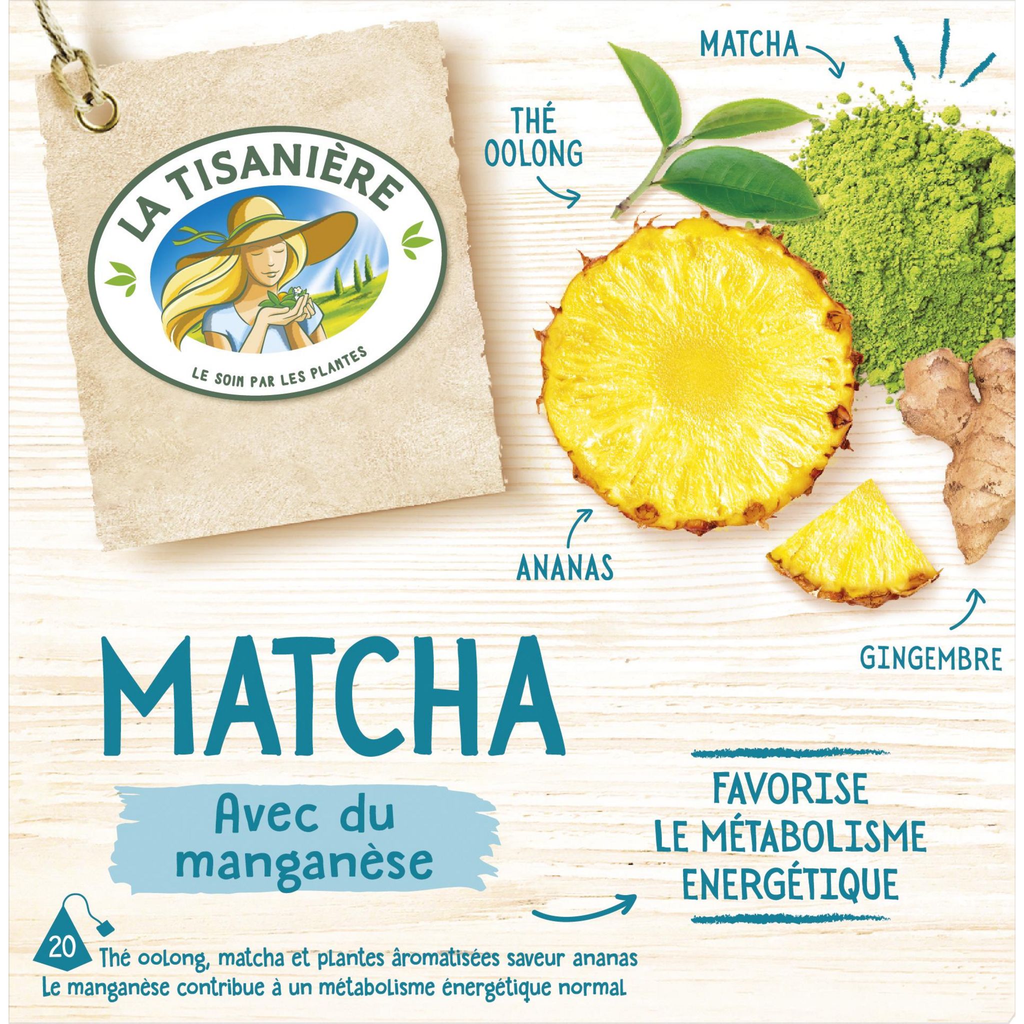 LA TISANIERE Infusion matcha avec du manganèse 20 sachets 30g pas cher ...