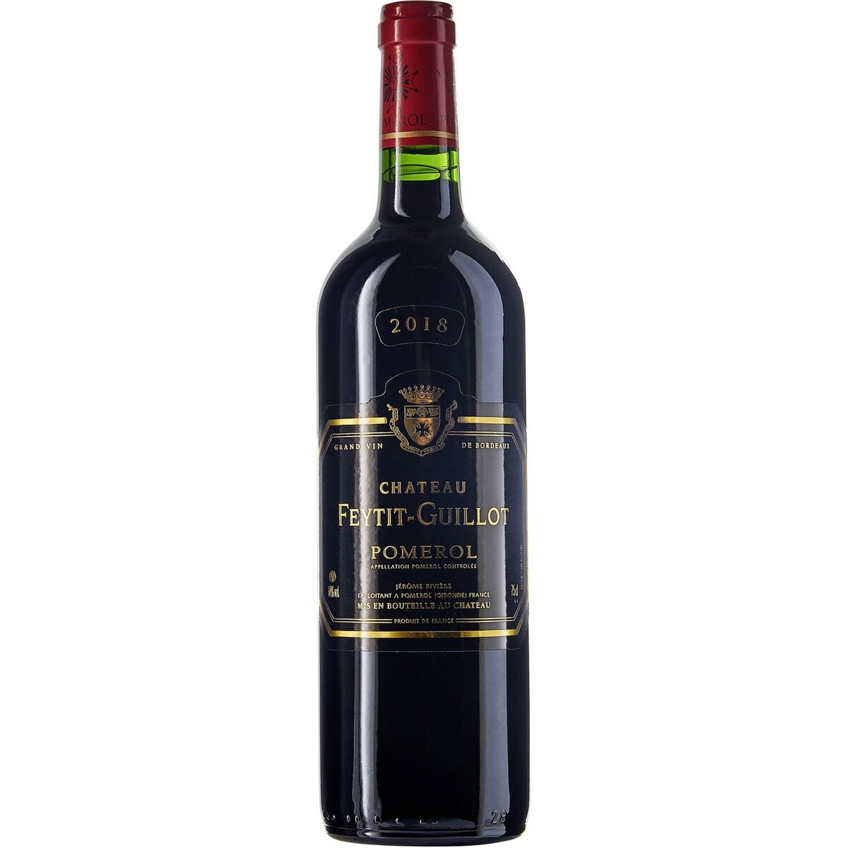 Vin rouge AOP Pomerol Château Feytit Guillot 2018 75cl pas cher - Auchan.fr