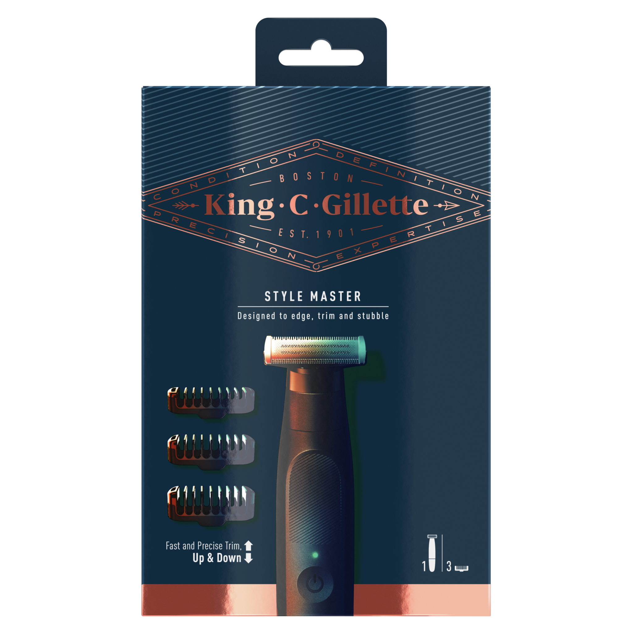 KING C GILLETTE Tondeuse Style Master 1 tondeuse + 3 lames pas cher ...