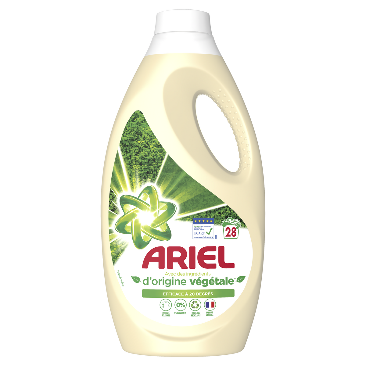 ARIEL Lessive liquide avec des ingrédients d'origine végétale 28 ...