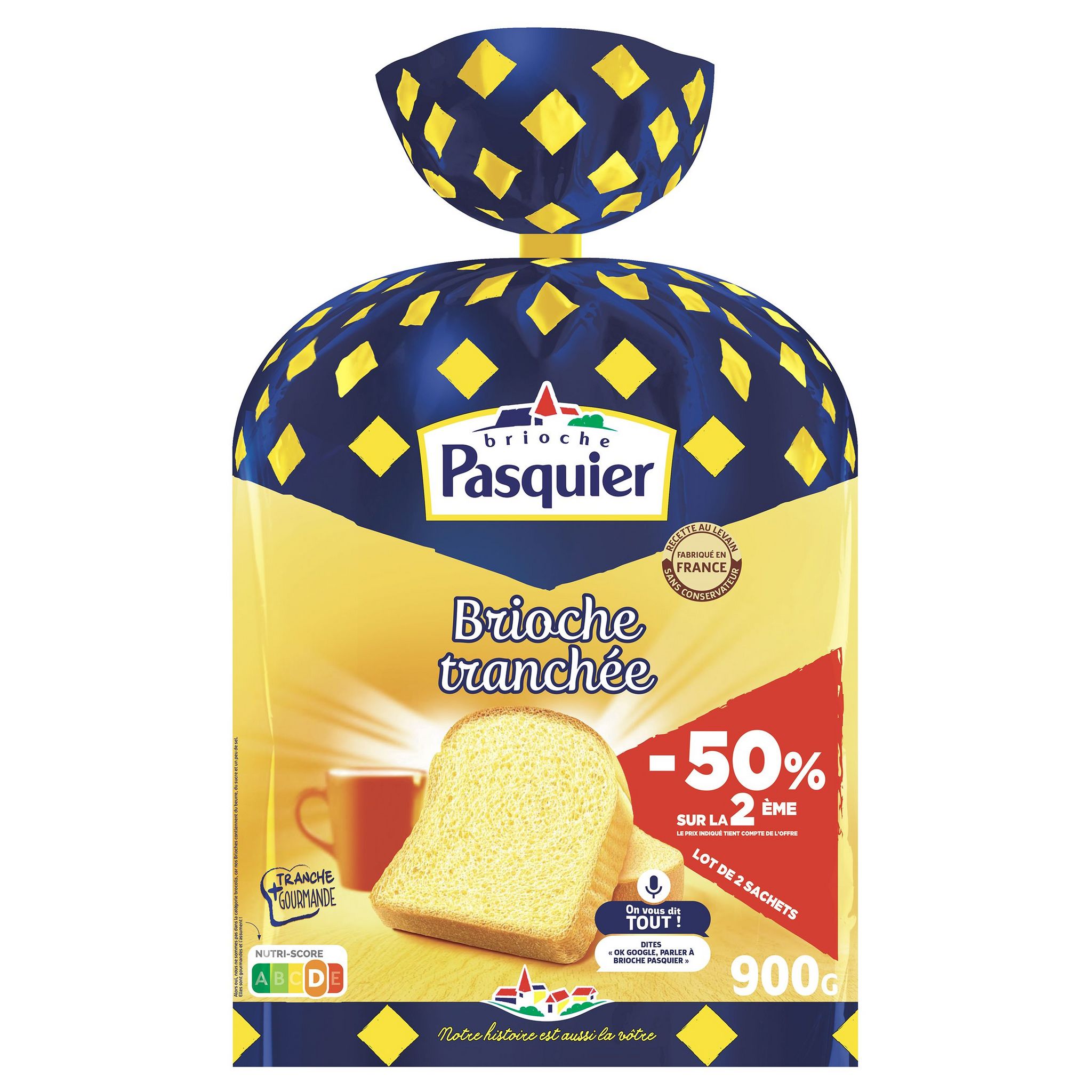 PASQUIER Brioche tranchée gourmande 900g pas cher - Auchan.fr