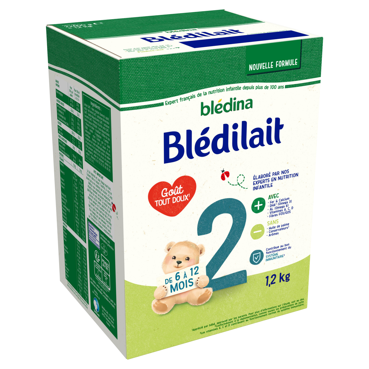 BLEDINA Blédilait 2 lait 2ème âge en poudre dès 6 mois 2 sachets + 1 ...