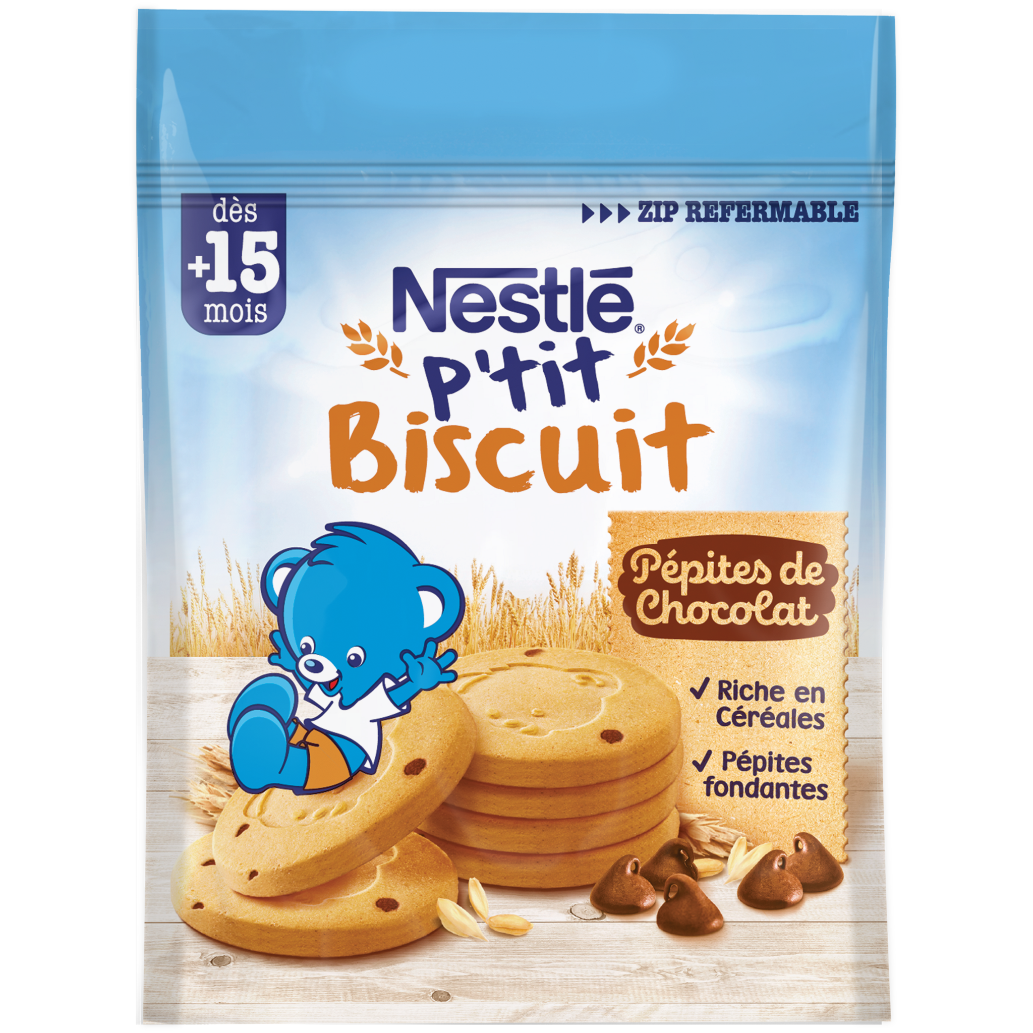 NESTLE P'tit biscuit aux pépites de chocolat dès 15 mois 150g pas cher ...