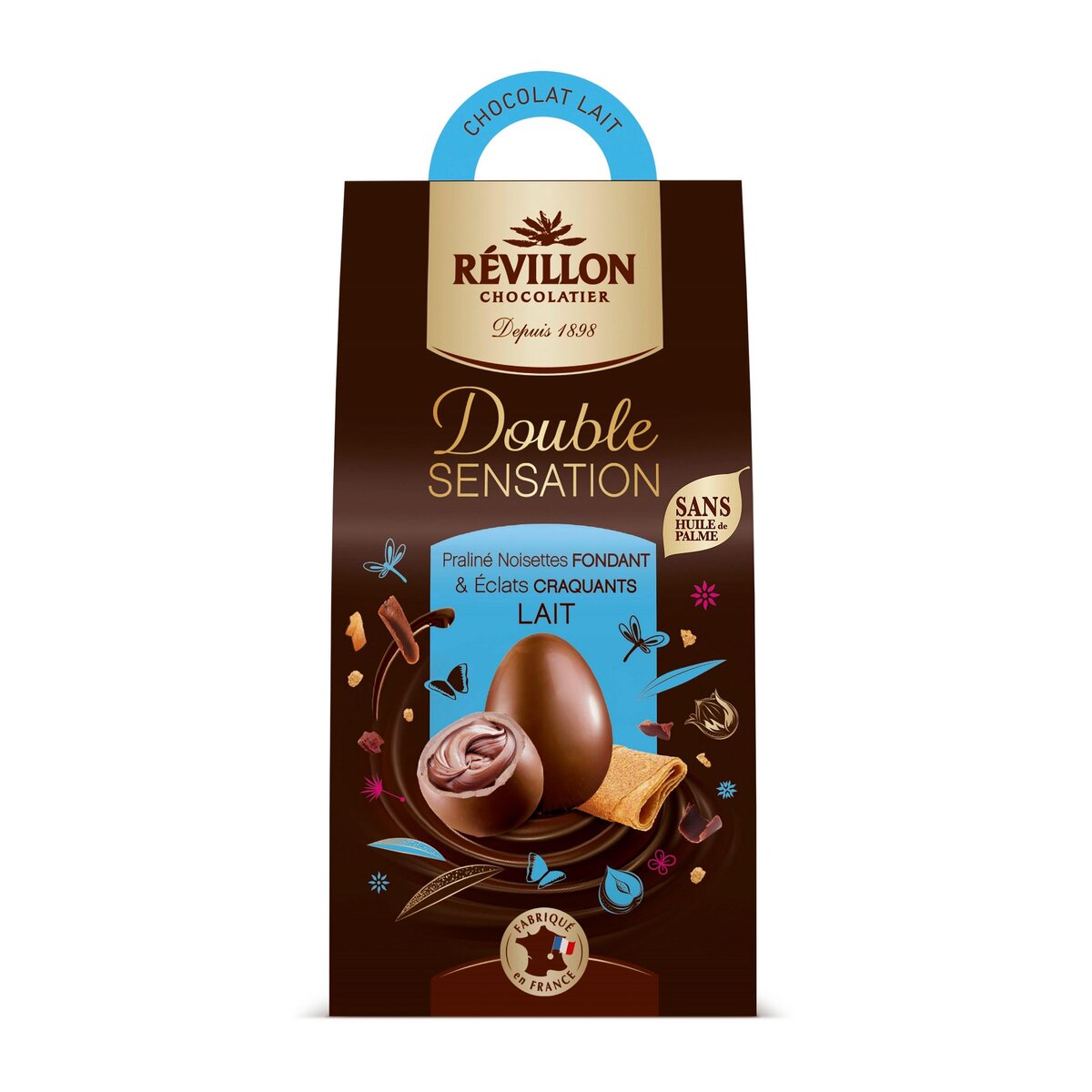 REVILLON CHOCOLATIER Œuf double sensation praliné noisettes fondant et ...