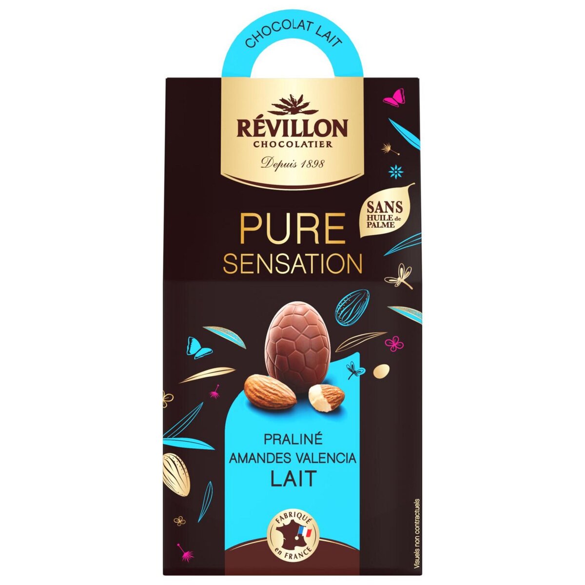 REVILLON CHOCOLATIER Œuf pure sensation au chocolat au lait praliné ...