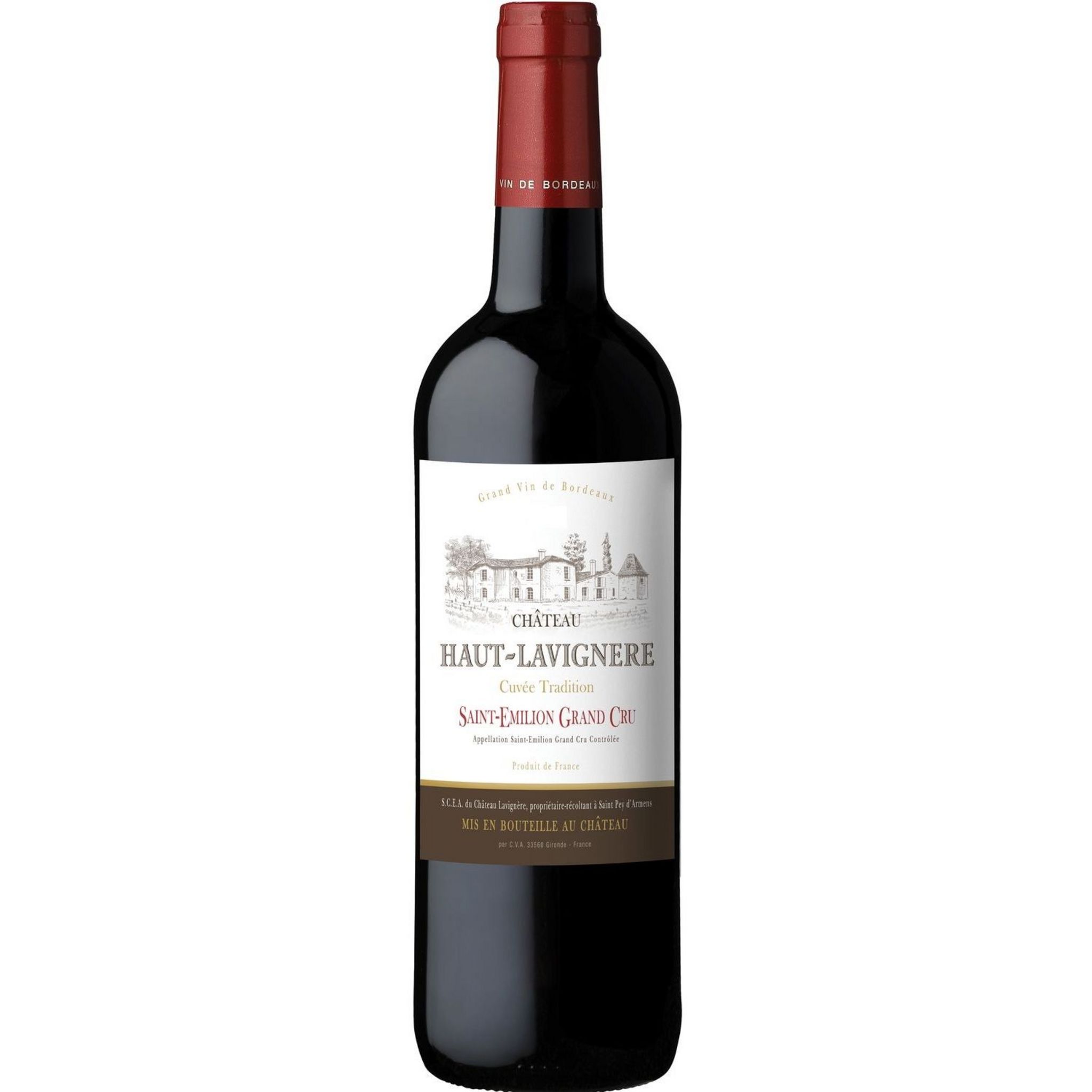 Vin rouge AOP Saint-Emilion Château Haut-Lavignere Cuvée Tradition ...
