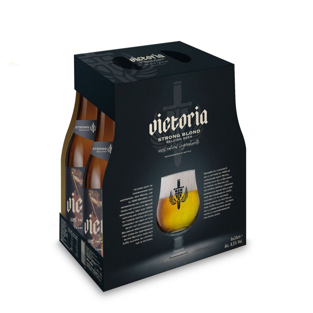 VICTORIA Bière Belge blonde 8.5% 6x33cl pas cher - Auchan.fr