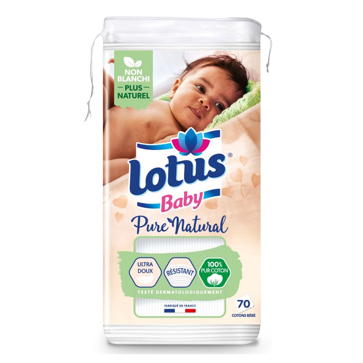 LOTUS BABY Pure Natural Coton bébé ultra doux non blanchi 70 cotons pas ...