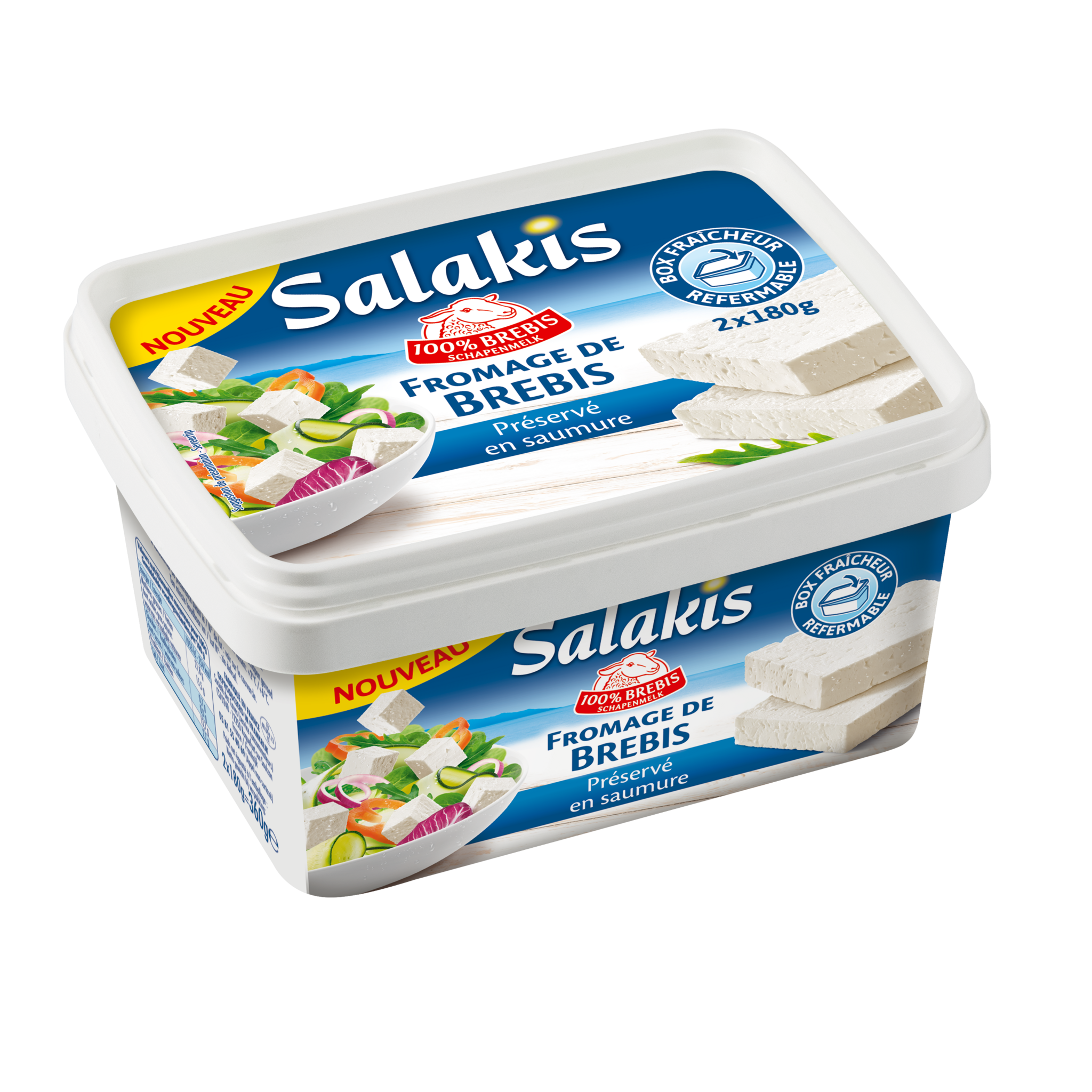 SALAKIS Fromage de brebis en bloc box fraicheur 2x180g pas cher - Auchan.fr