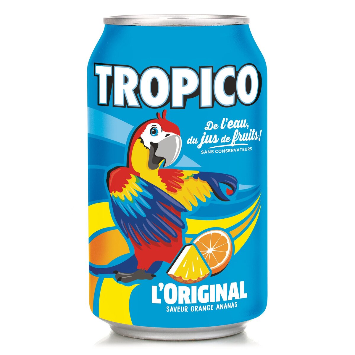 TROPICO Boisson aux fruits l'original saveur orange ananas boîtes 33cl ...