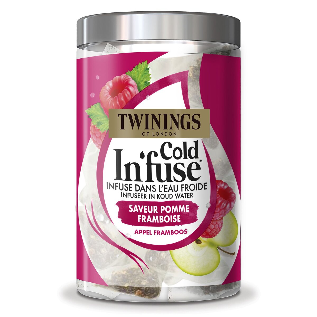 TWININGS Cold In'fuse infusion froide saveur pomme framboise 10 sachets ...