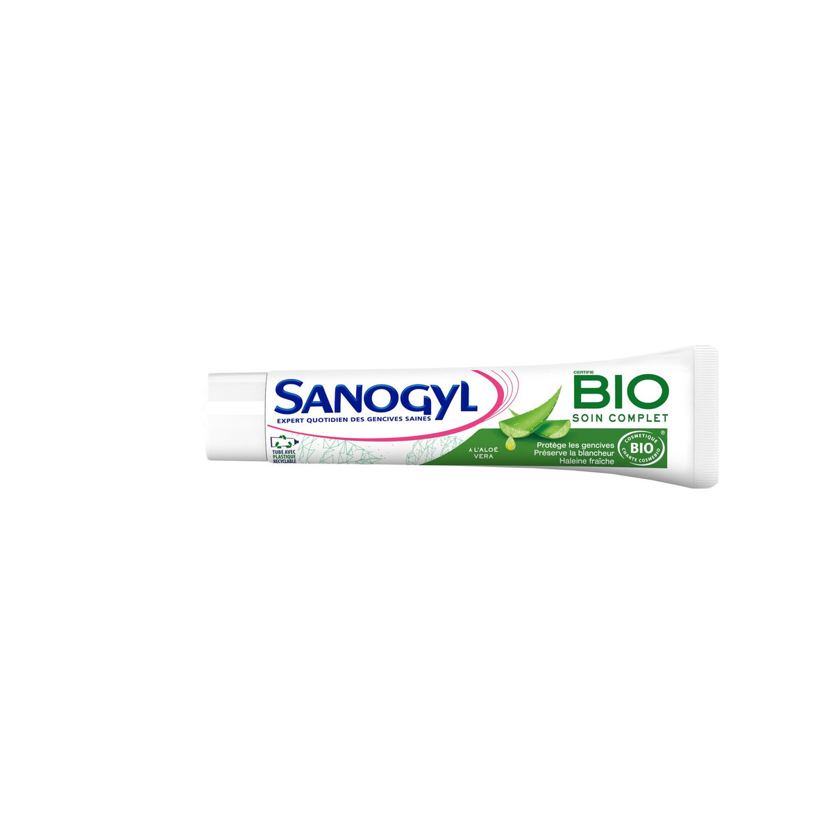 SANOGYL Dentifrice bio soin complet à l'Aloe Vera 75ml pas cher - Auchan.fr
