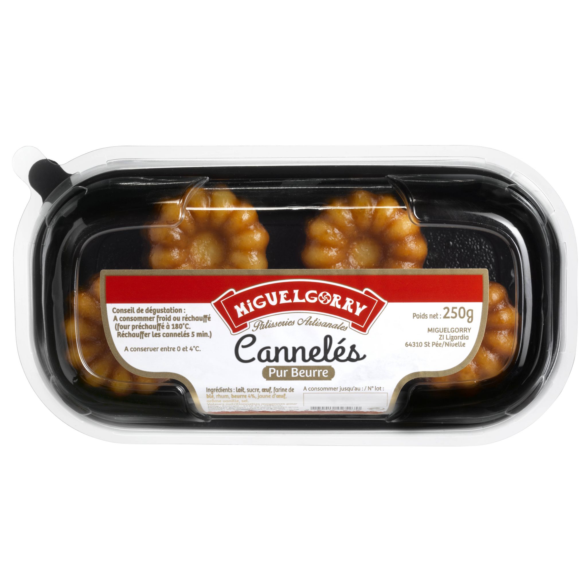 MIGUELGORRY Cannelés pur beurre 5 pièces 250g pas cher - Auchan.fr