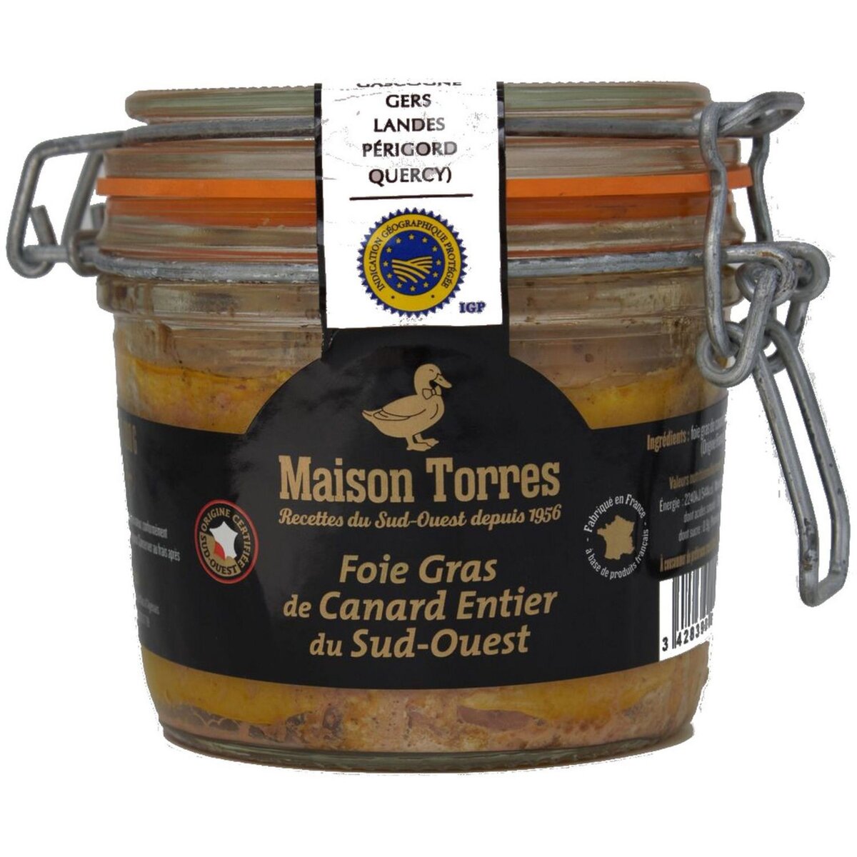 MAISON TORRES Foie gras de canard entier du Sud-Ouest IGP 300g pas cher - Auchan.fr