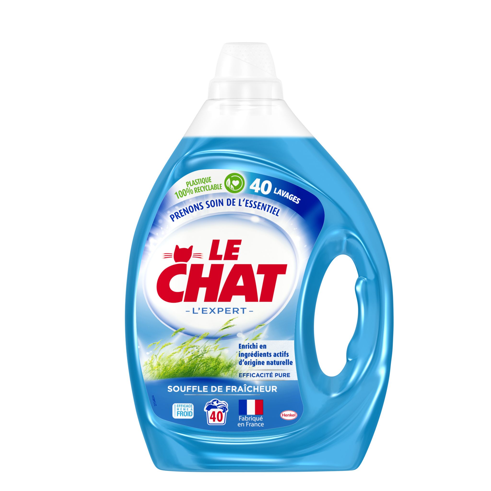 LE CHAT L'expert lessive liquide souffle de fraîcheur 40 lavages 2l pas ...
