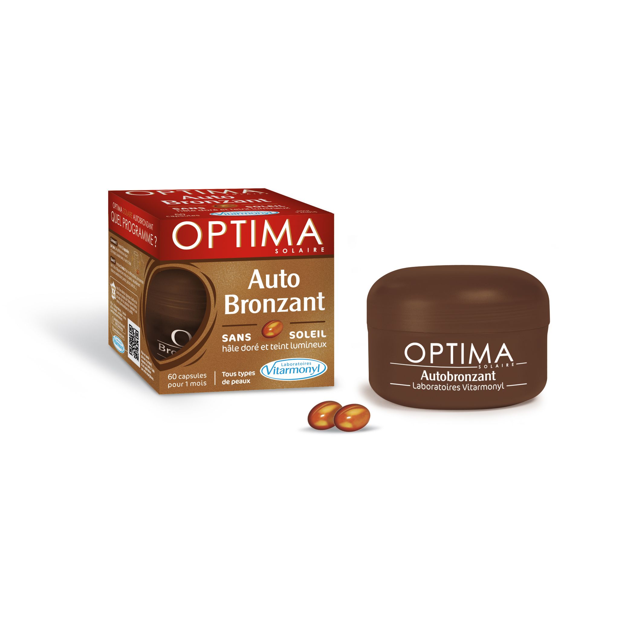 VITARMONYL Optima Capsules auto bronzantes 60 comprimés pas cher ...